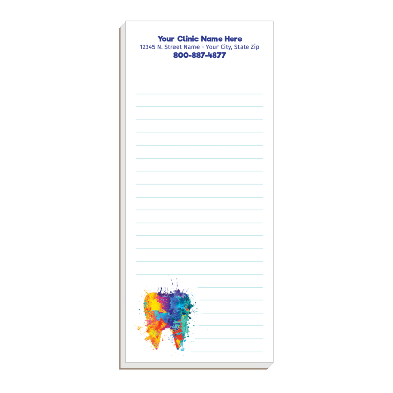 Full-Color Dental Notepads (CPADTALL) | Purchase Personalized Notepads ...