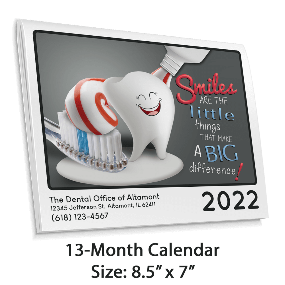 Dental Wall Calendar (DWALLCAL) | Purchase Folding Wall Calendars for ...