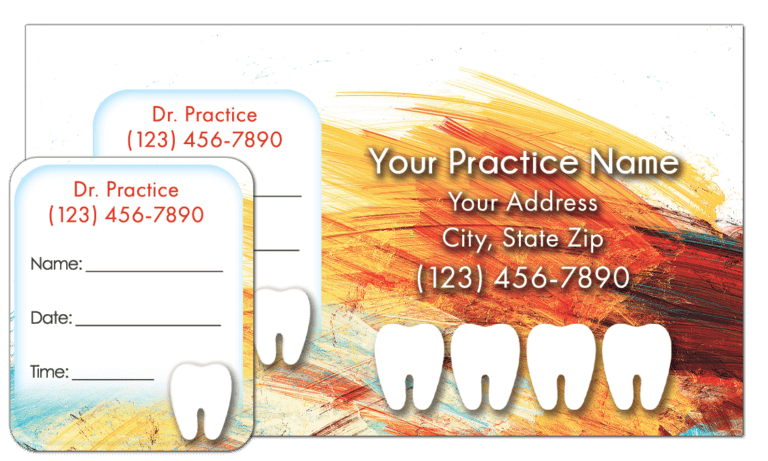 Dental Sticker Appointment Cards (DACCS88) | Buy Full Color Dental ...